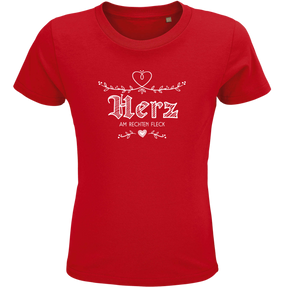 Herz am rechten Fleck - Kinder Shirt Bio - Südtiroler Stiebele